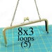 5 Frames of 8x3 Nickel With Loops for Bridal Clutches or Crossbody Bags ...