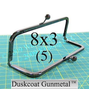 5 Duskcoat Gunmetal(tm) 8x3 Purse Frame - Etsy