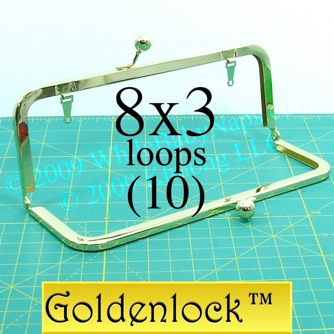 10 Goldenlock™ 8x3 Purse Frame With Chain Loops for Bridal Shower ...