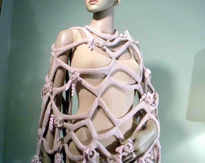 CABLED FISHNET SHAWL Wearable Fiber Art as It's Finest - Etsy