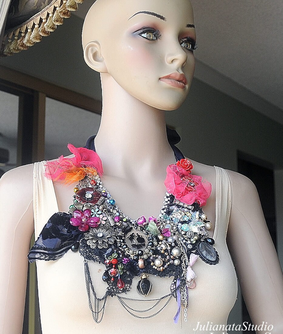 ELEGANT BOHEMIAN NECKLACE - Wearable Fiber/textile Art as It's Finest ...