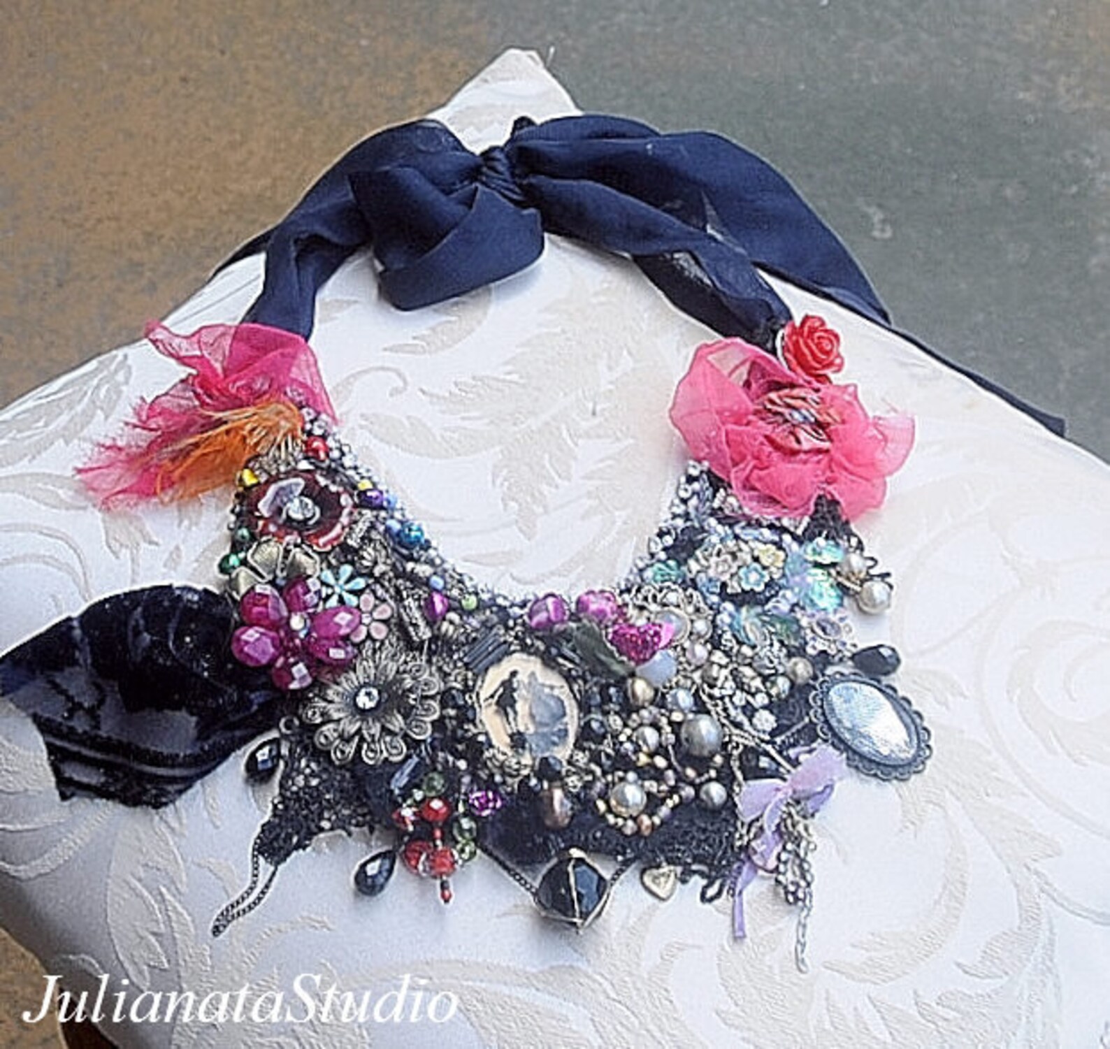 ELEGANT BOHEMIAN NECKLACE - Wearable Fiber/textile Art as It's Finest ...