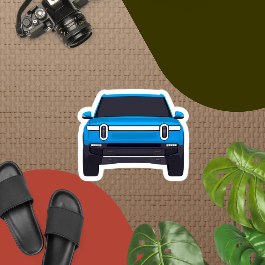 Blue Rivian R1T/R1S Bubble-free Vinyl Sticker - Durable and Adventure ...