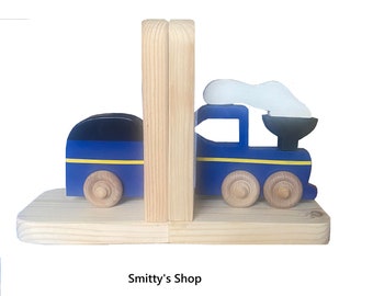 Train Bookends 3D Printed Steam Train Book Storage Children's Bedroom ...