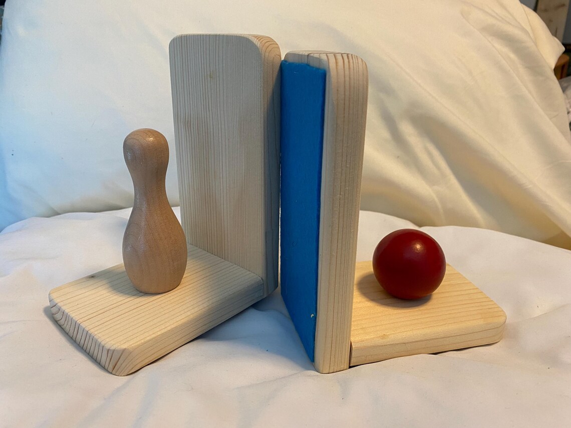 Children's Bowling Wood Bookends, Nursery Decor - Etsy