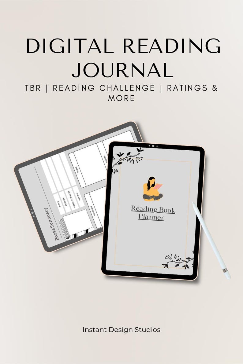 Reading Journal Printable PDF Book Tracker & Review Template ,TBR List ...