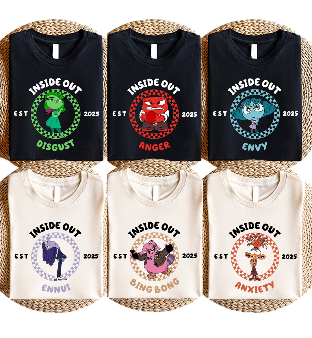 All Team Inside Out Characters Shirt, Emotion Disney Family Shirt ...