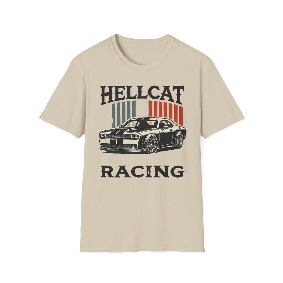 Dodge Challenger Hellcat Srt,vintage Hellcat Racing T-shirt, Classic ...