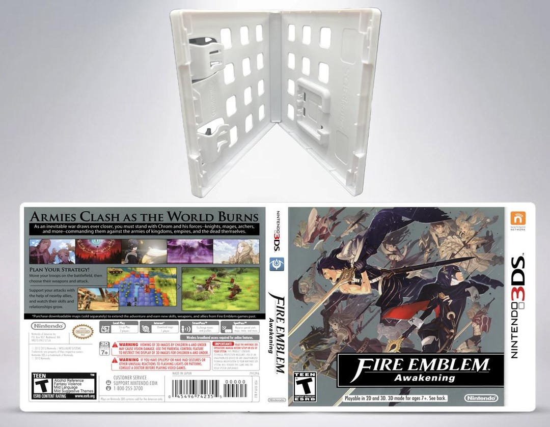 Fire Emblem Awakening 3DS Replacement Slip Cover Art Insert + Cartridge ...