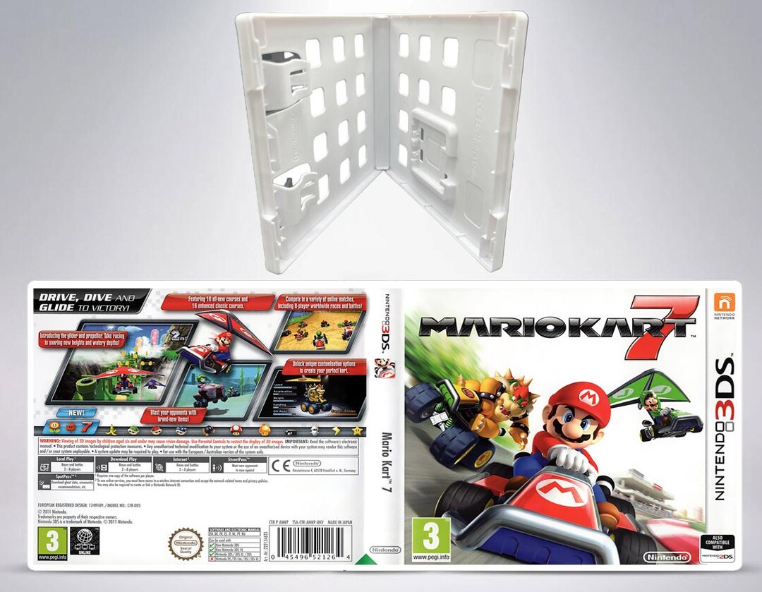Mario Kart 7 3DS Replacement Slip Cover Art Insert + Cartridge Box NTSC ...