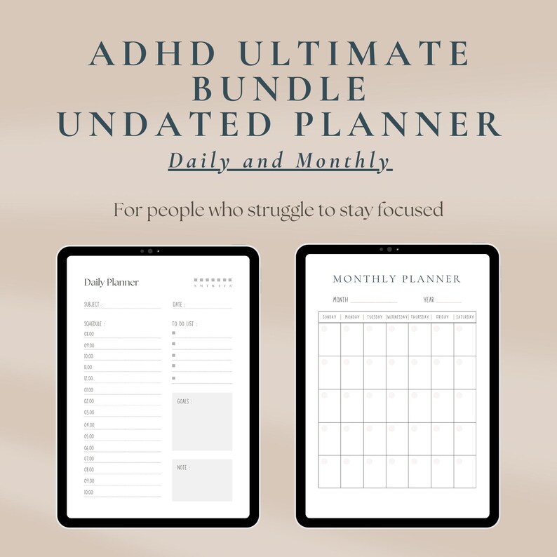 ADHD Digital Planner | Undated Digital Planner | iPad Planner ...