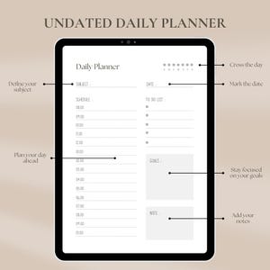 ADHD Digital Planner | Undated Digital Planner | iPad Planner ...