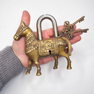 Handmade Brass Padlocks With Vintage Treasure Keys - Antique Style ...