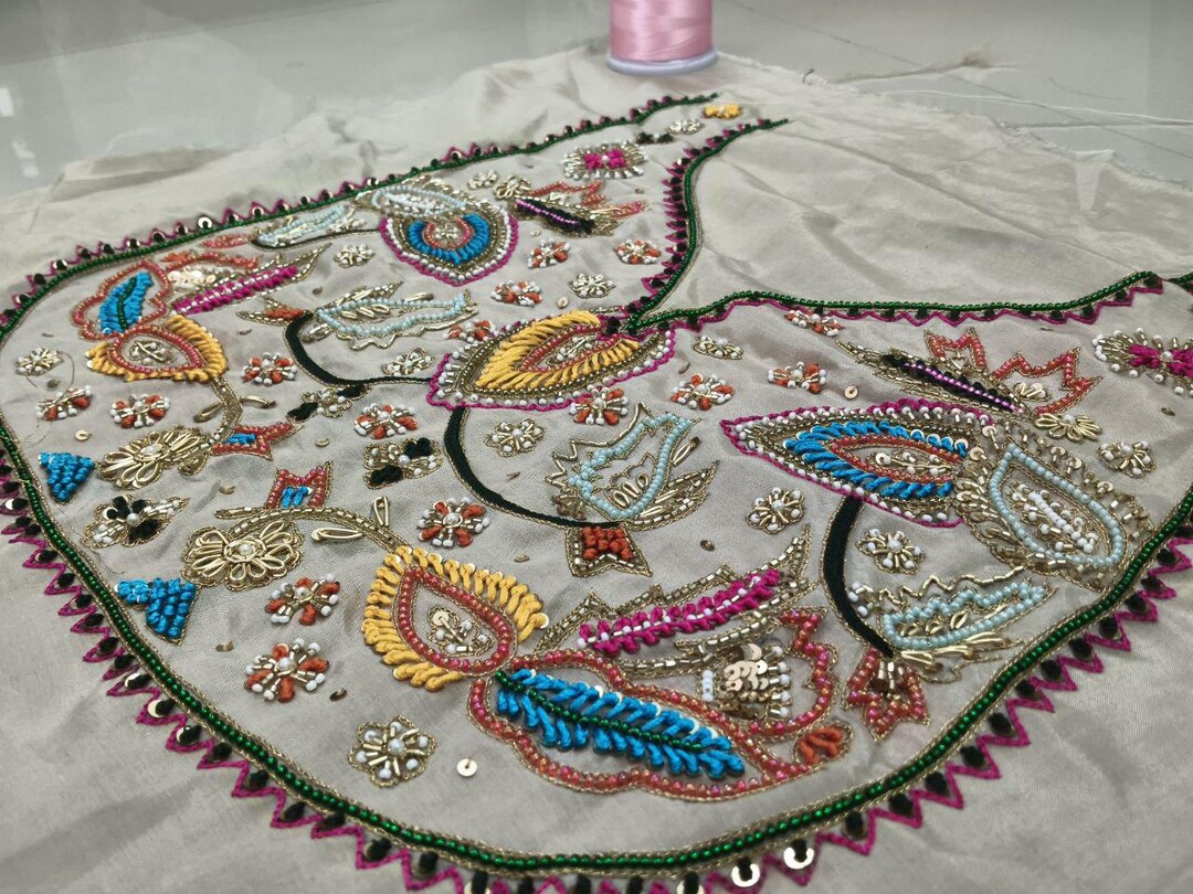 Handmade Khatali Embroidered Dress Fabric - Gujarati Style - 7 Meter - Etsy
