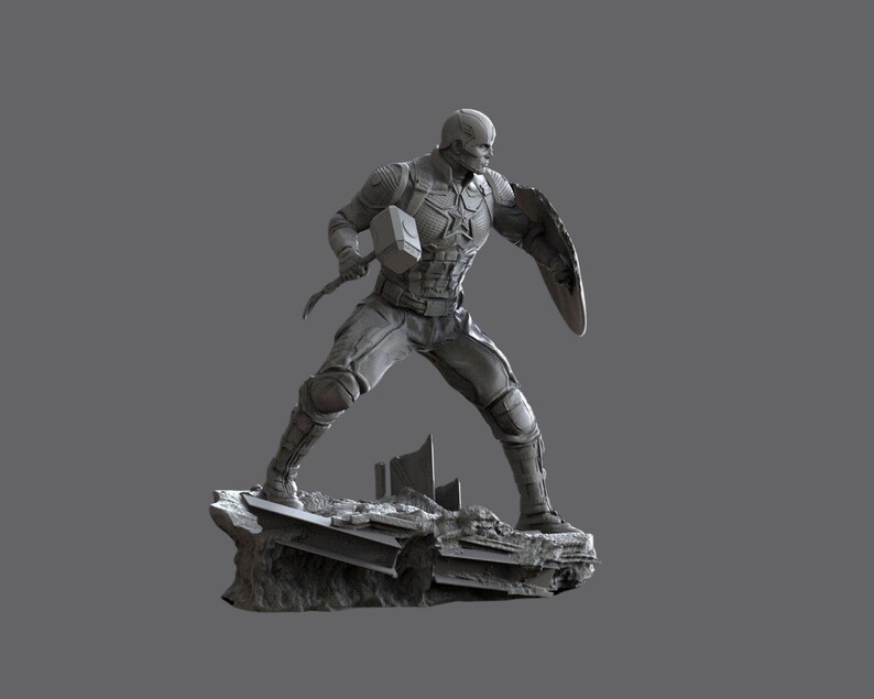 Marvel Captain America STL, High Quality STL Printer Files, Figures ...