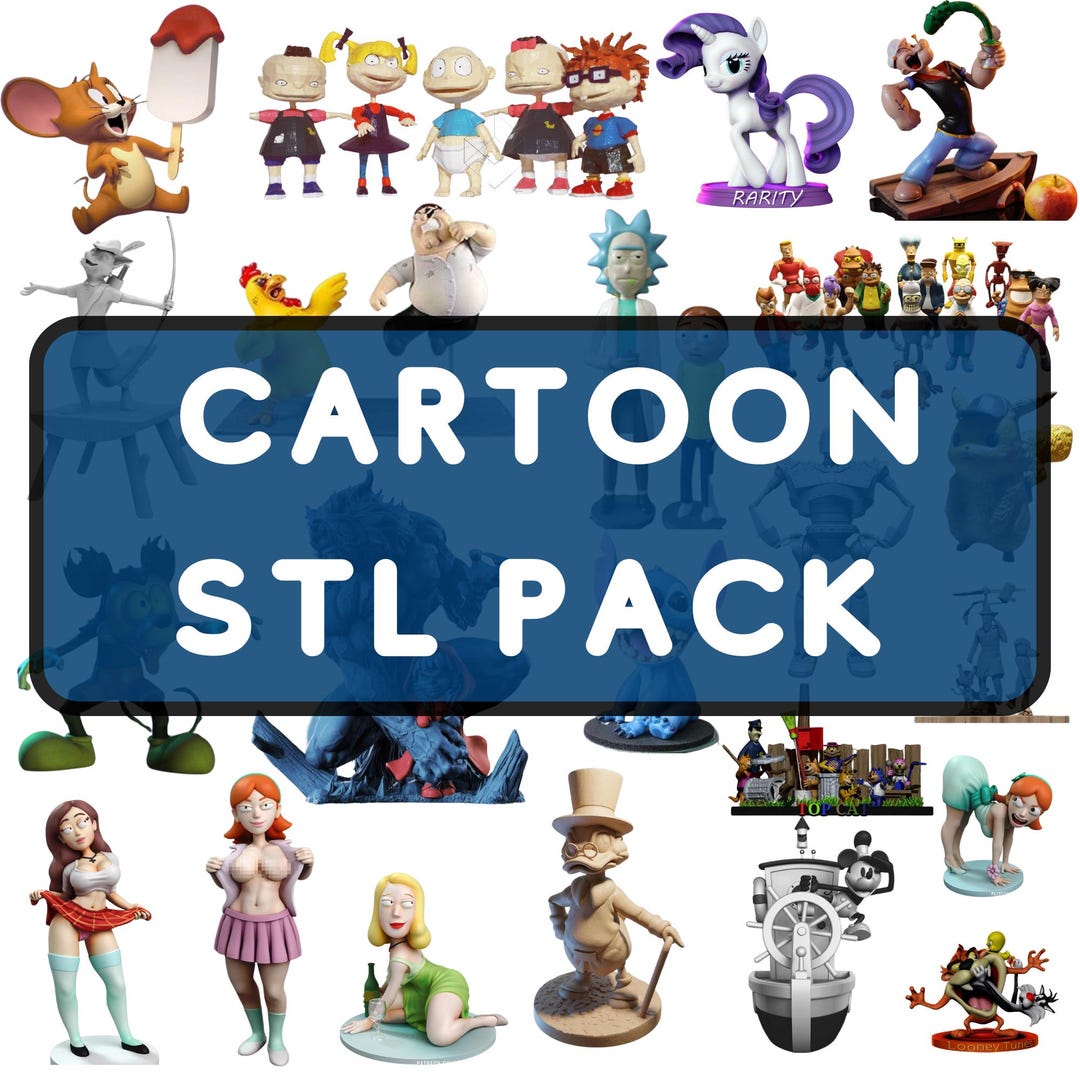 35 3D Cartoon STL Pack, No Limit Download Google Drive, 3d Stl Bundle ...