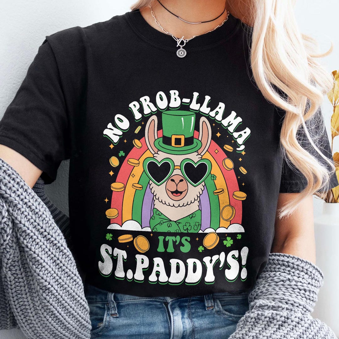 No Prob-llama It's St. Patrick’s Day PNG SVG, Funny Llama St. Paddy’s ...