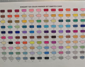 Touch Migo 168 Color Swatch Card | Numerical Order | Printable PDF - Etsy