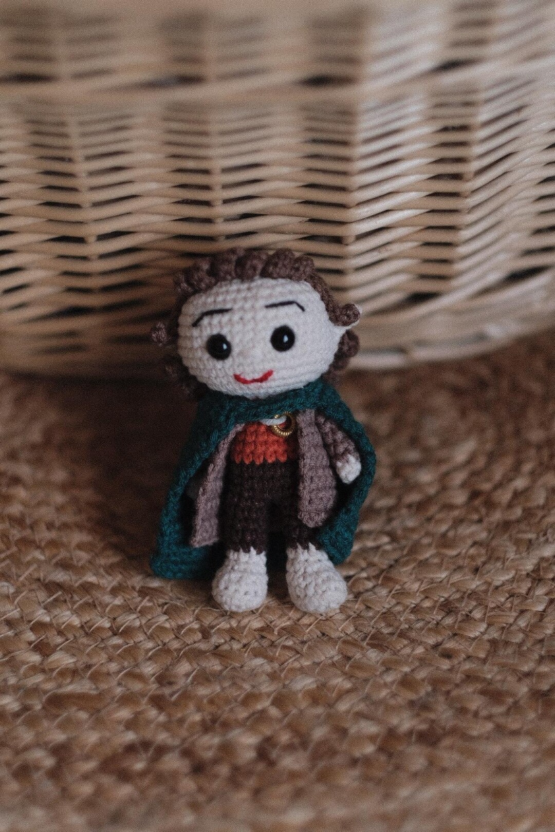 Handmade Frodo Amigurumi – 11cm Crochet Hobbit Plush – LOTR Inspired ...