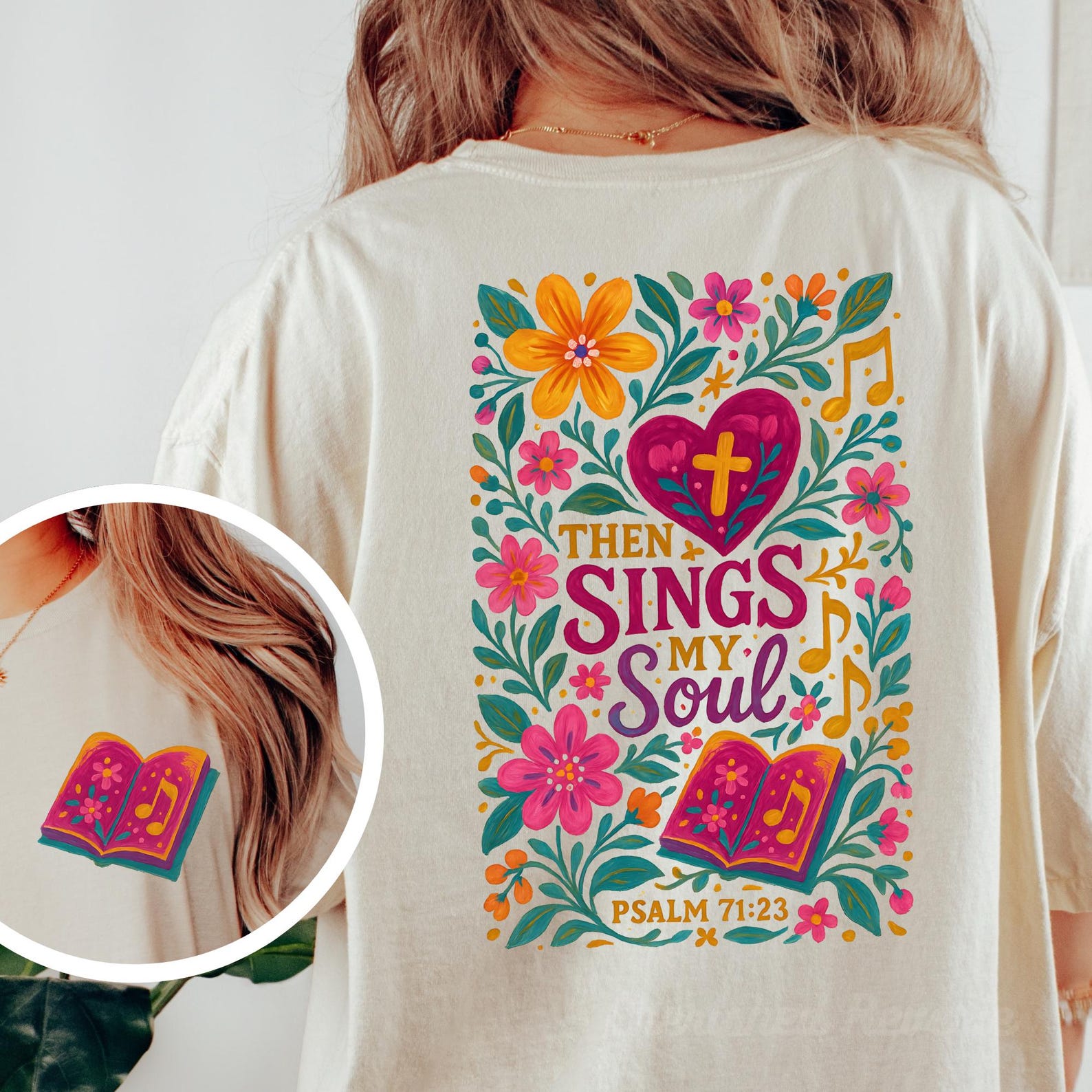 Christian Women Boho Music Note Singing Shirt, Faith Based T-shirt ...