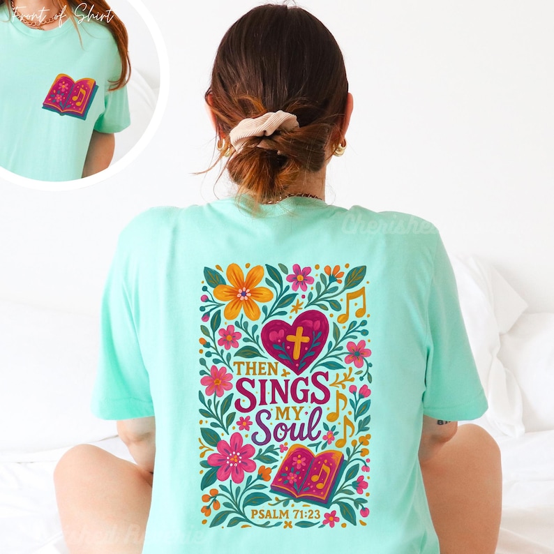Christian Women Boho Music Note Singing Shirt, Faith Based T-shirt ...