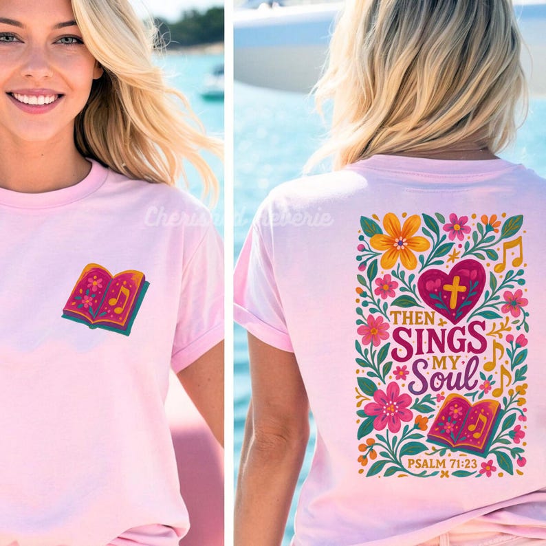 Christian Women Boho Music Note Singing Shirt, Faith Based T-shirt ...