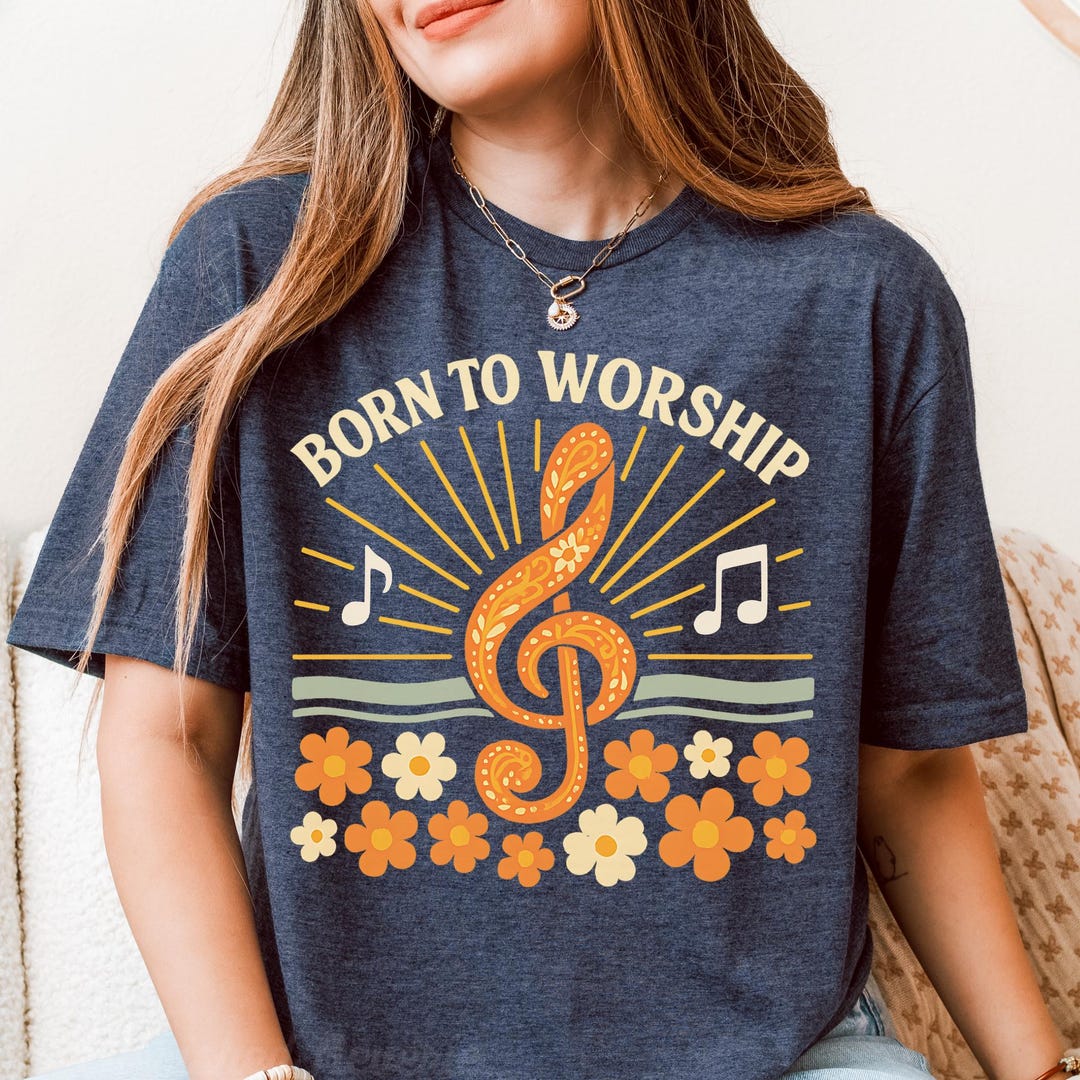 Christian Worship Music Singer Floral Shirt, Religious Choir Gift ...