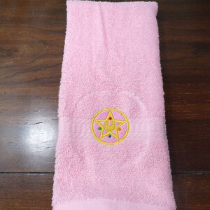 MADE TO ORDER - Moon Scout Brooch Inspired Embroidered Hand Towel - Etsy