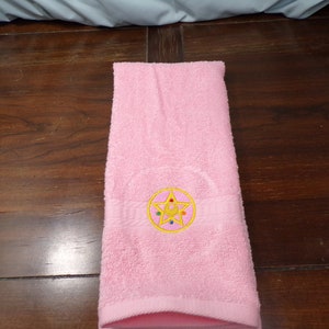 MADE TO ORDER - Moon Scout Brooch Inspired Embroidered Hand Towel - Etsy