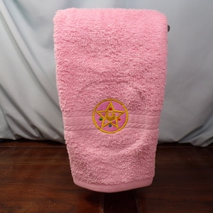 MADE TO ORDER - Moon Scout Brooch Inspired Embroidered Hand Towel - Etsy