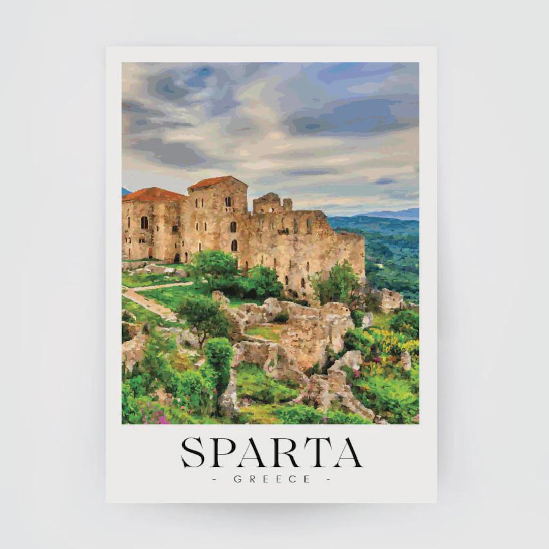Sparta 2 POSTER - Greece Travel Poster - Greek Art - Sparta - Greek ...