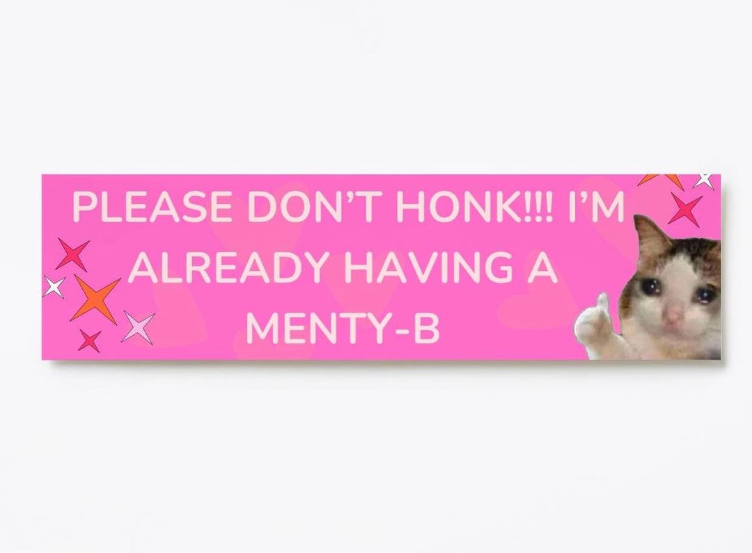 Mental Breakdown Cat Bumper Sticker - Etsy