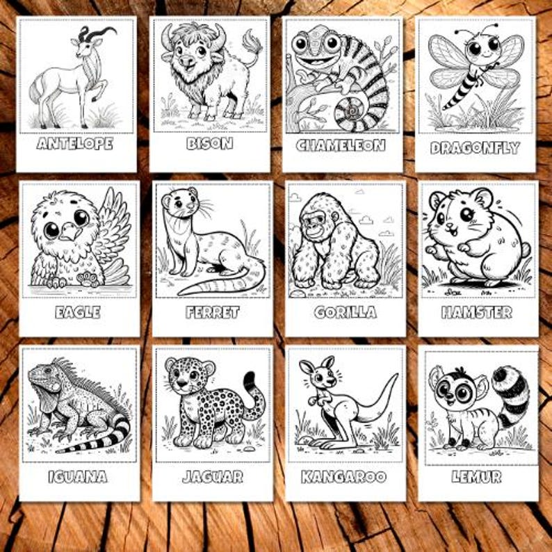 Printable Animal Coloring Pages | 26 Page of A to Z Printable Animal ...