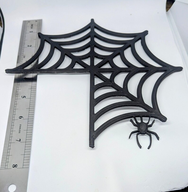 3D Printed Spider Web Corner Decoration – Halloween Door Trim or Wall ...