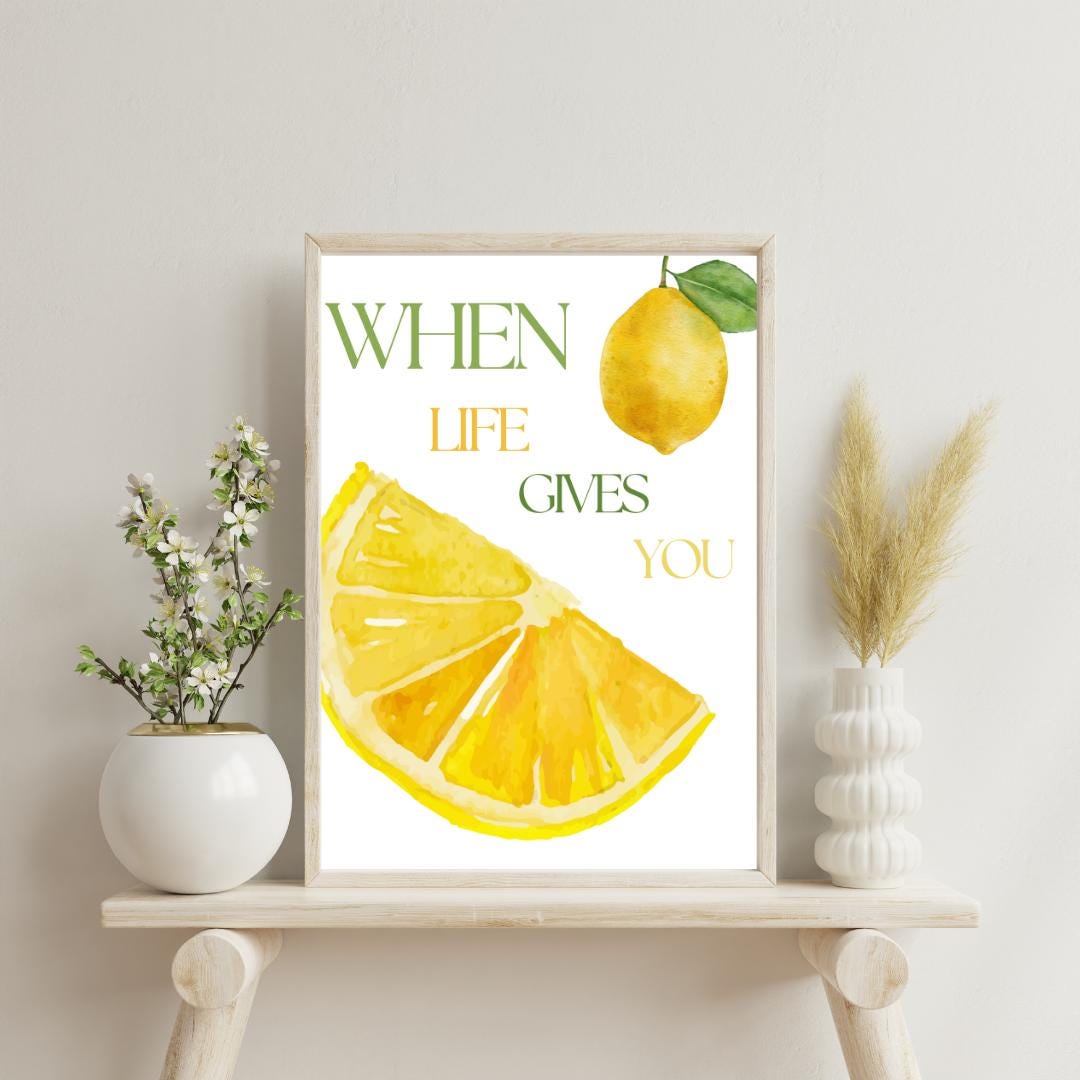 When Life Gives You Lemons Poster - Etsy