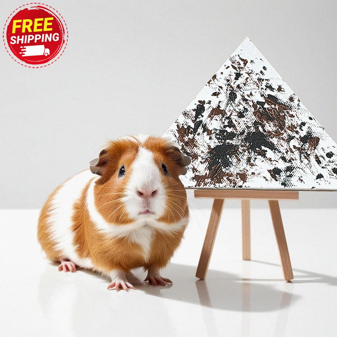Custom Pig Portrait on 4''x4''x6'' Canvas, Handcrafted Animal Art, Bold ...