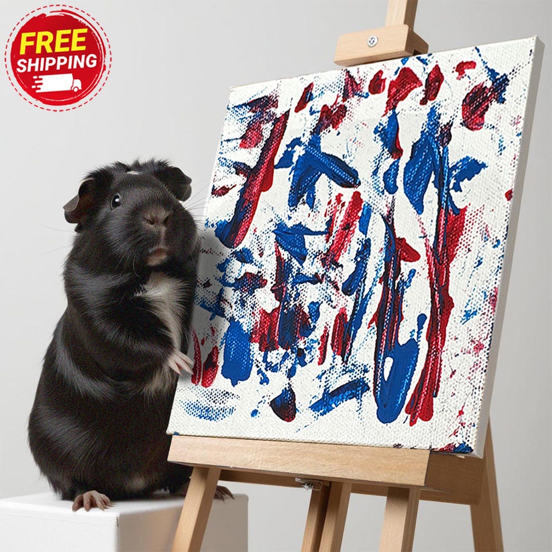 Pre Made Hand Painted Animal Art by Talented Rats – Unique Canvas ...