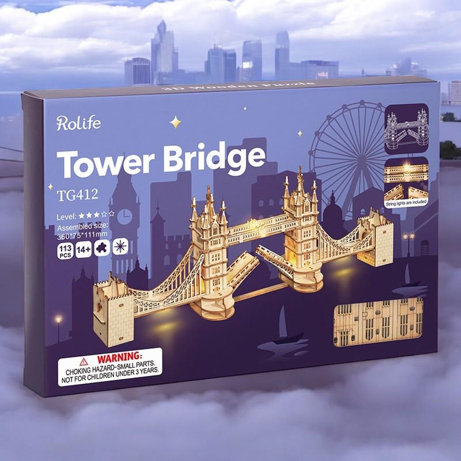 DIY Tower Bridge Wooden Puzzle Kit: London Landmark Model, Home Decor ...