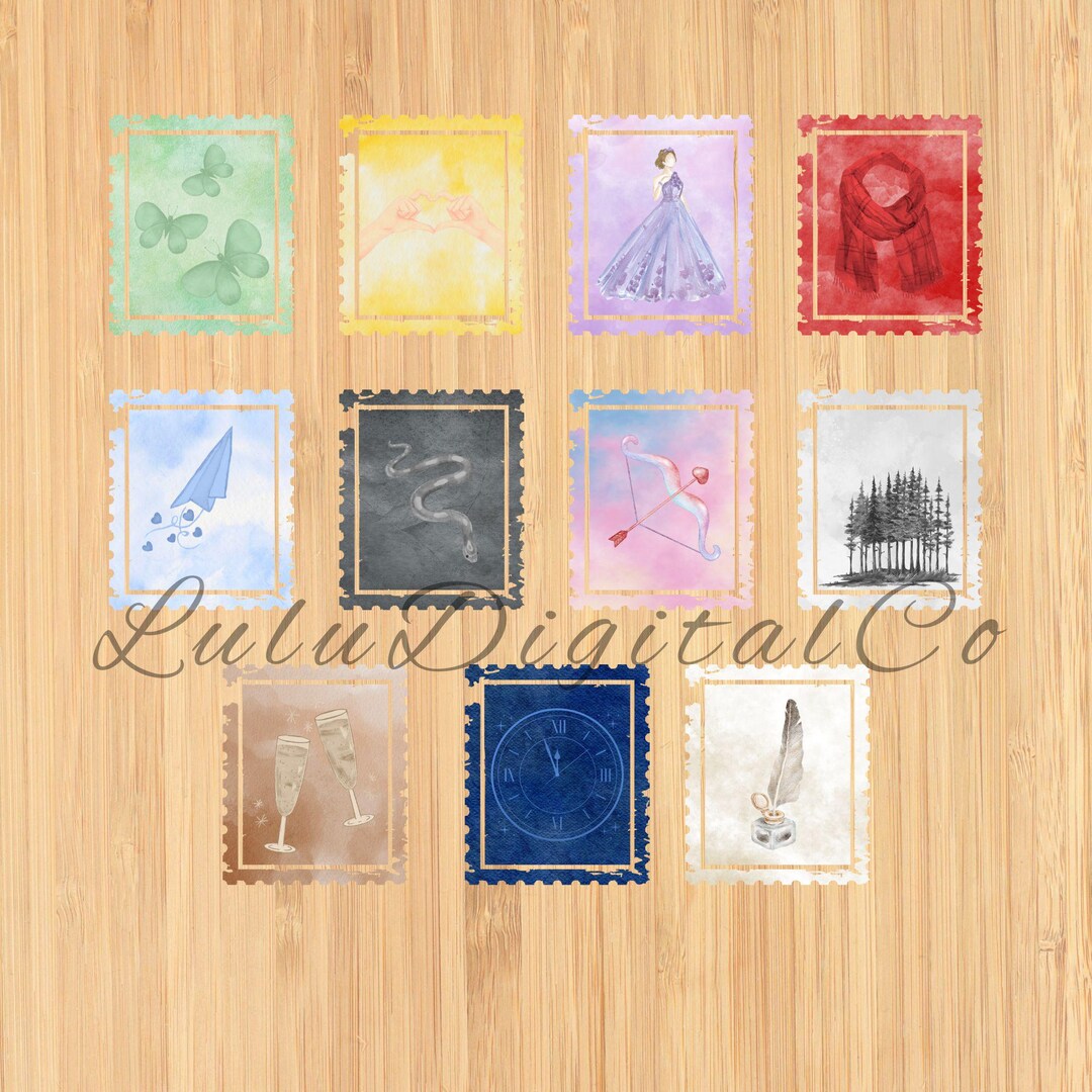 Eras Stamp Digital Sticker Taylor Png Taylor Clip Art Music Era Poster ...