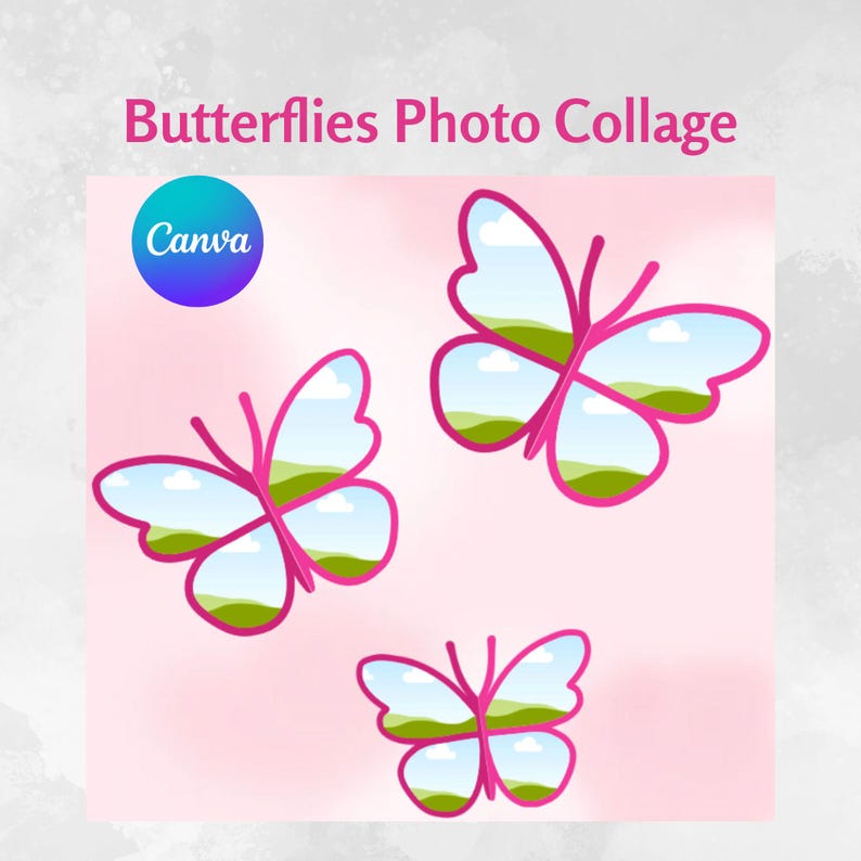 Butterfly Photo Collage Butterfly Canva Frame Make Your Own Canva ...