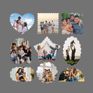 Scallop Shape Canva Frame Wavy Edge Frame Drag and Drop Custom Photo ...