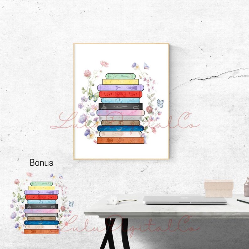 Stack of Books Eras Bookstack Music Poster Bookish Png Book Lover Pop Star Png Music Poster ...