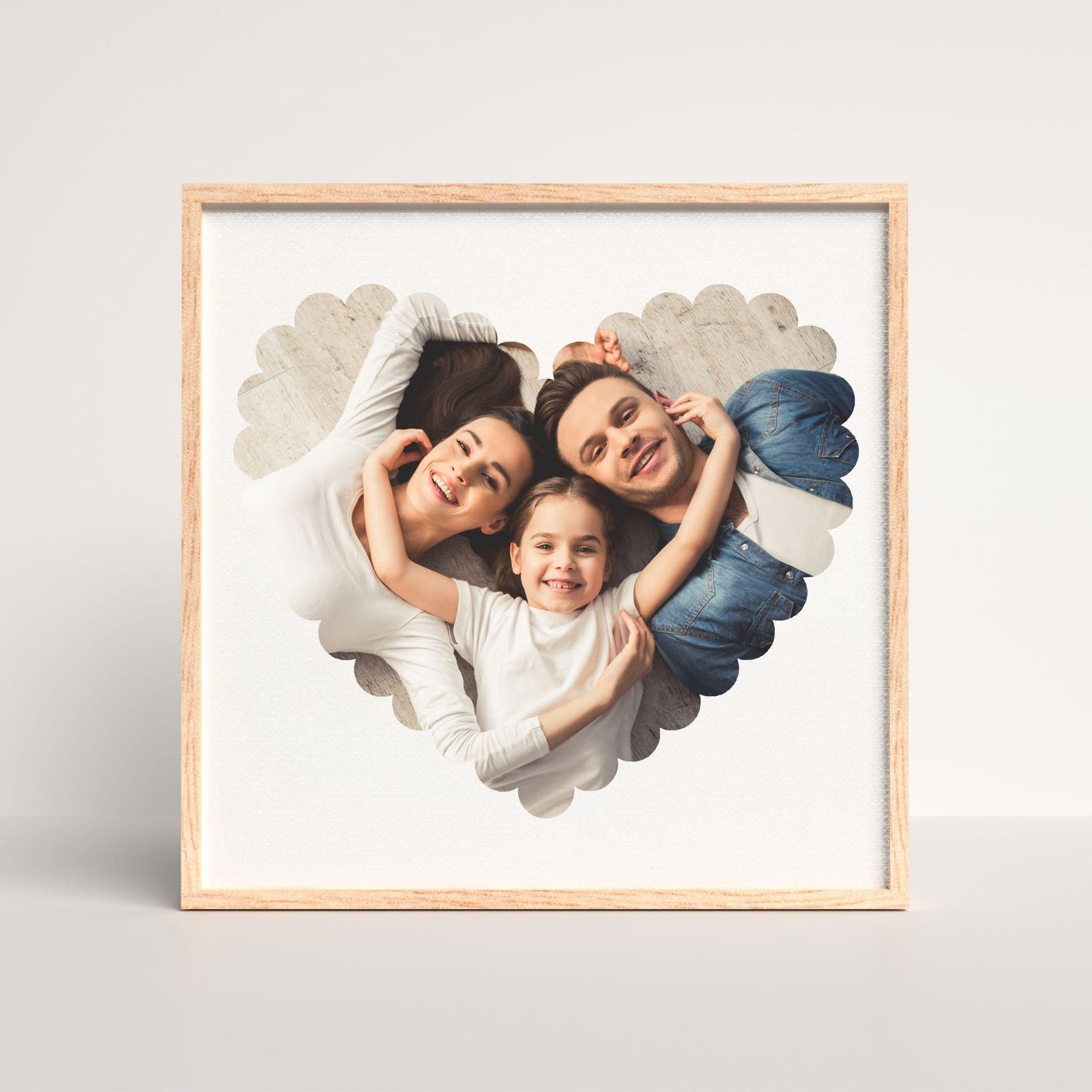Scallop Shape Canva Frame Wavy Edge Frame Drag and Drop Custom Photo ...