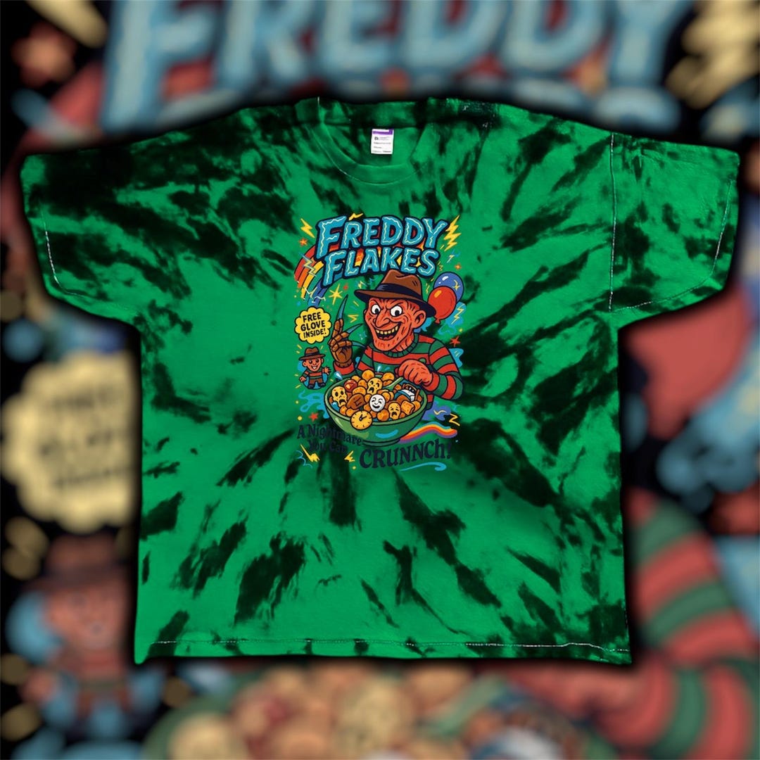 Horror Freddy K Nightmare Tie Dye Cereal Killer Fun Colourful Tshirt - Etsy