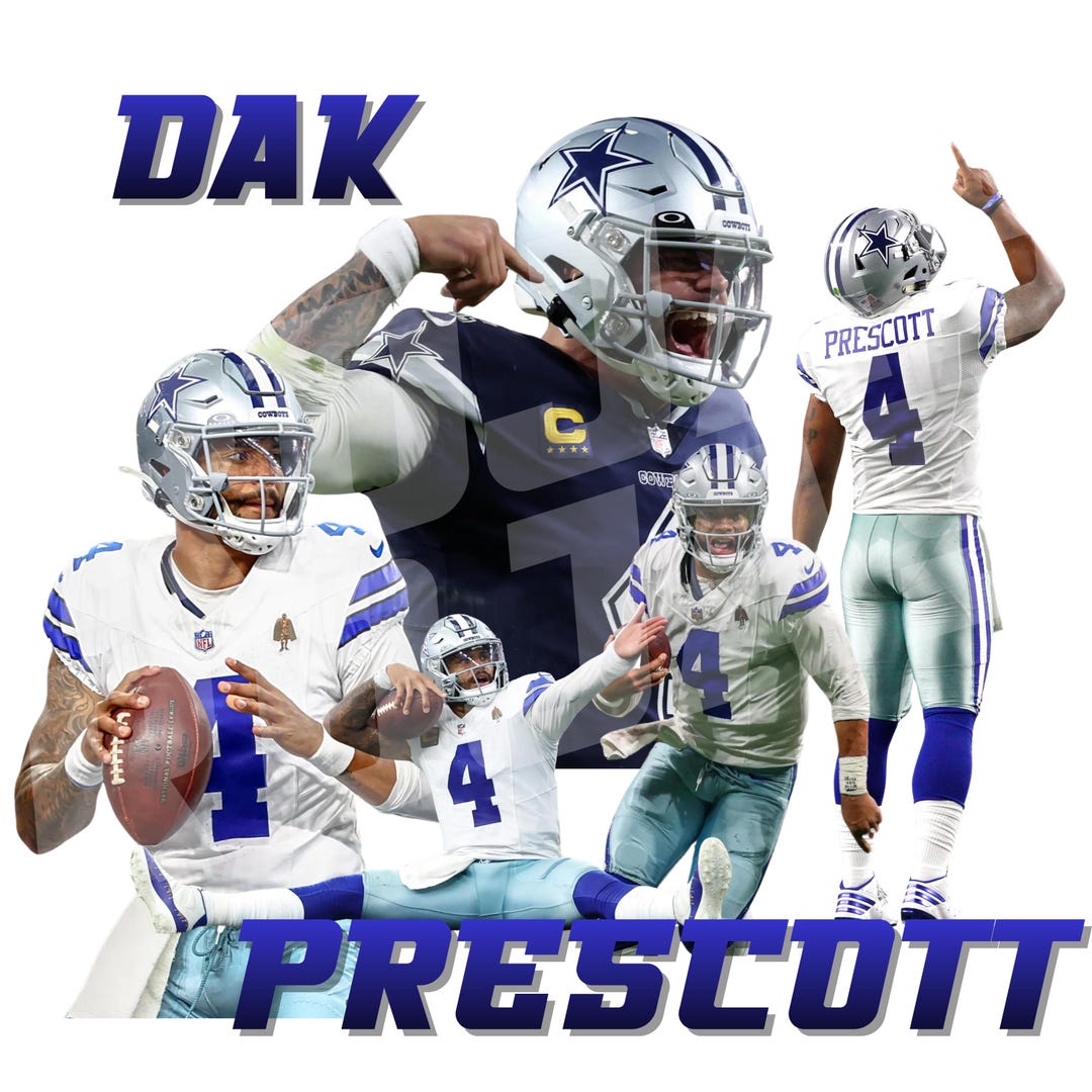 Dak Prescott PNG | Digital Download | Shirt Graphic | Dallas Cowboys ...