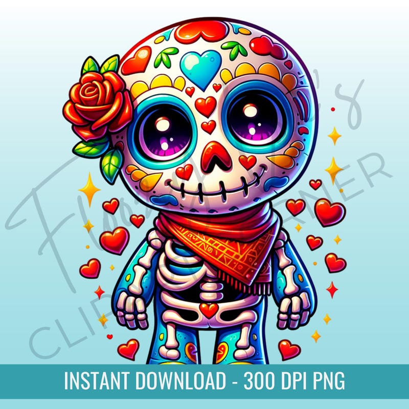 Sugar Skull Skeleton - Etsy