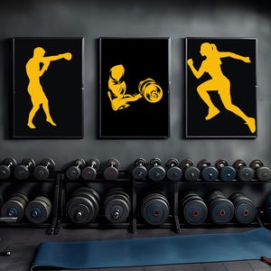 Gym Wall Art Set - 30+ Fitness Printable Posters - Workout Motivation ...