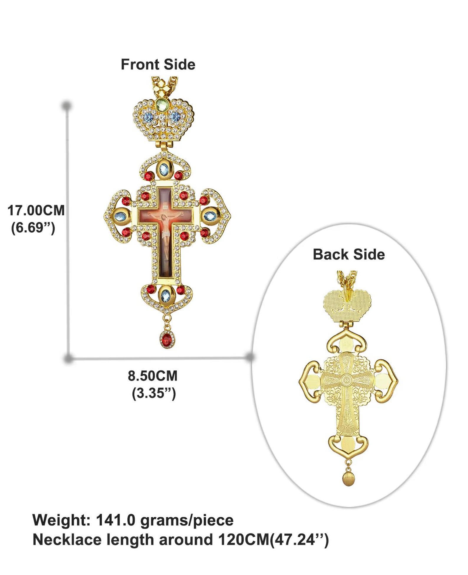 Handcrafted Luxury Pectoral Cross Pendant Necklace – Large Crucifix ...