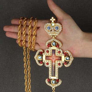 Handcrafted Luxury Pectoral Cross Pendant Necklace – Large Crucifix ...