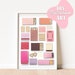 Pink Matchbook Poster Art Template - | Digital Download (valentine's ...